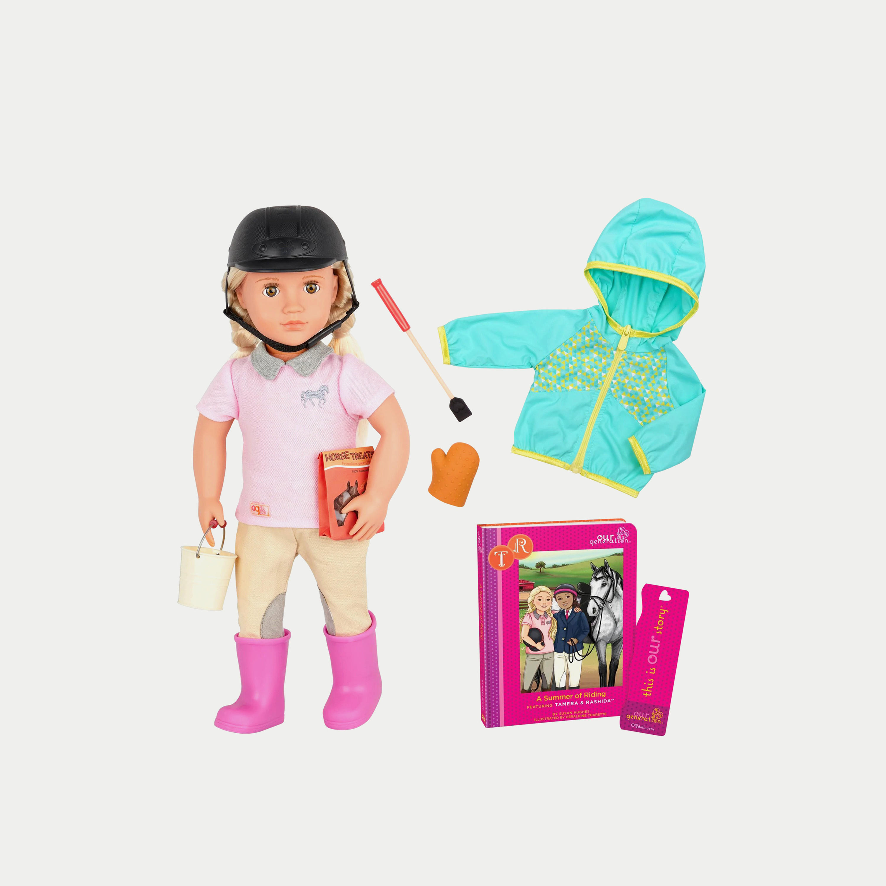 Buy Our Generation Deluxe Tamera Riding Doll with Book Playset Online ...