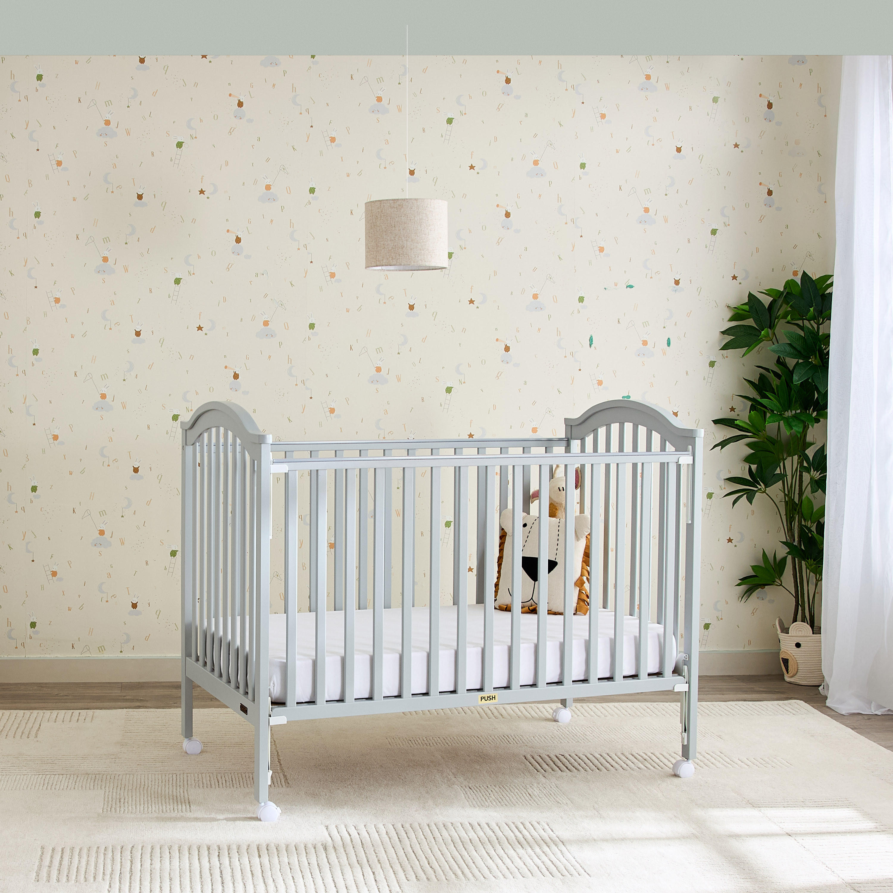 Shop Juniors Henry Wooden Crib with Three Adjustable Heights - White ...