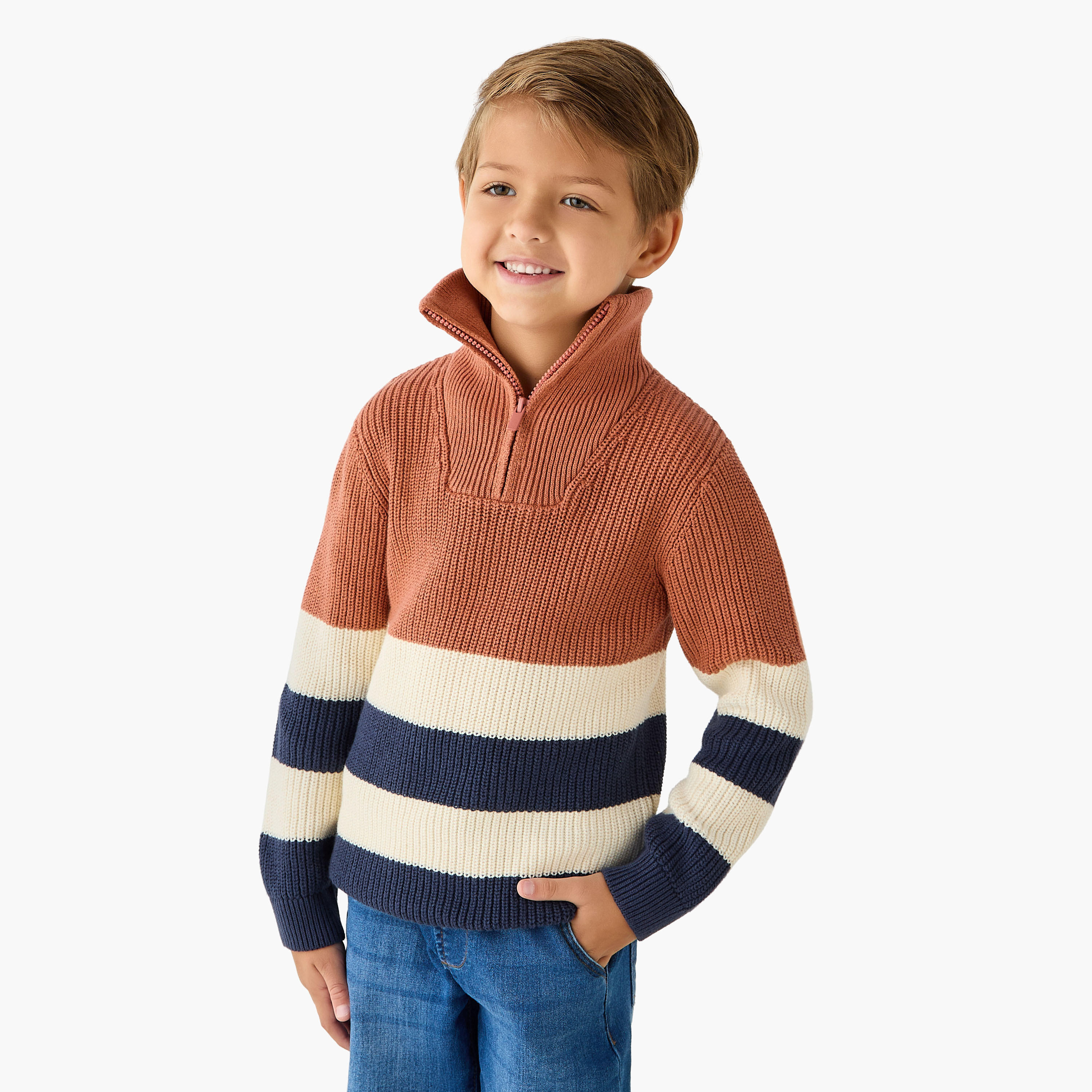 Buy Juniors Striped Pullover with Long Sleeves Online | Babyshop UAE