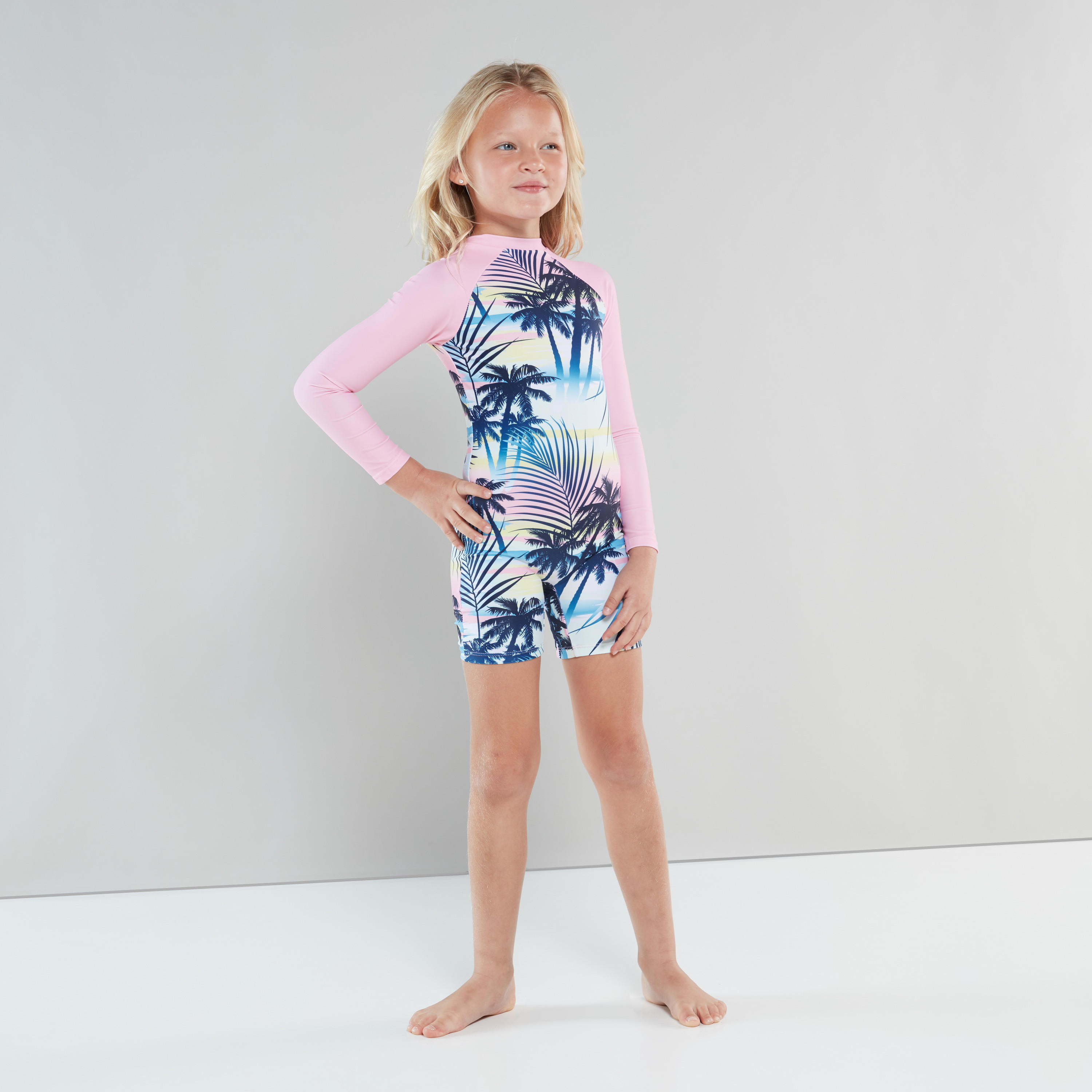 Buy Printed Turtle Neck Swimsuit with Raglan Sleeves Online | Babyshop UAE